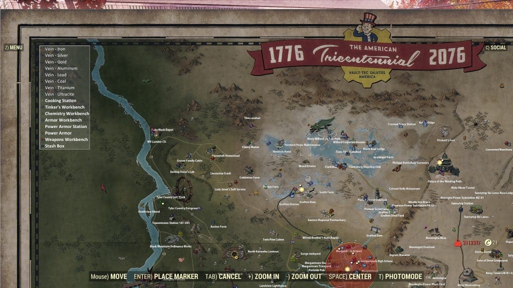 Crafting Map (8K - PA Spawns) - Fallout 76 Mod download