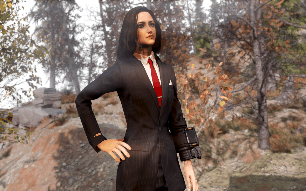 Clean Black Mobster Suit - Fallout 76 Mod download