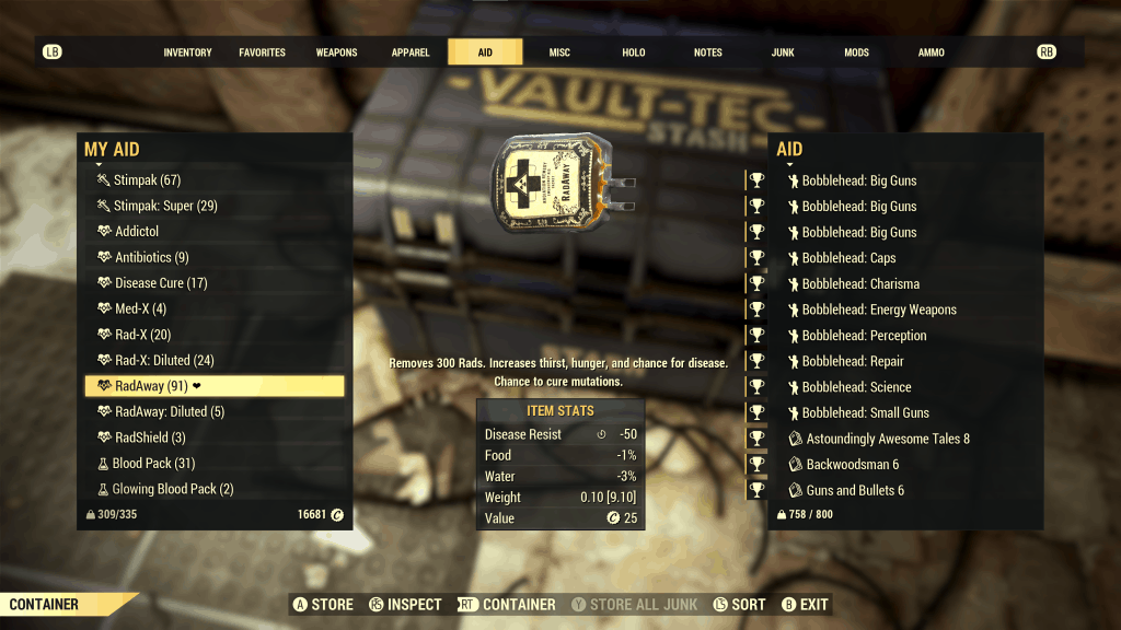 Stash Stack Weights - Fallout 76 Mod download