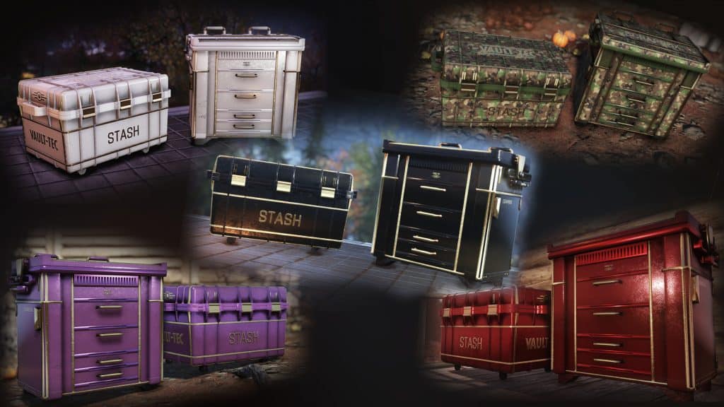 Stash and Scrapbox Retexture Variety - Fallout 76 Mod download
