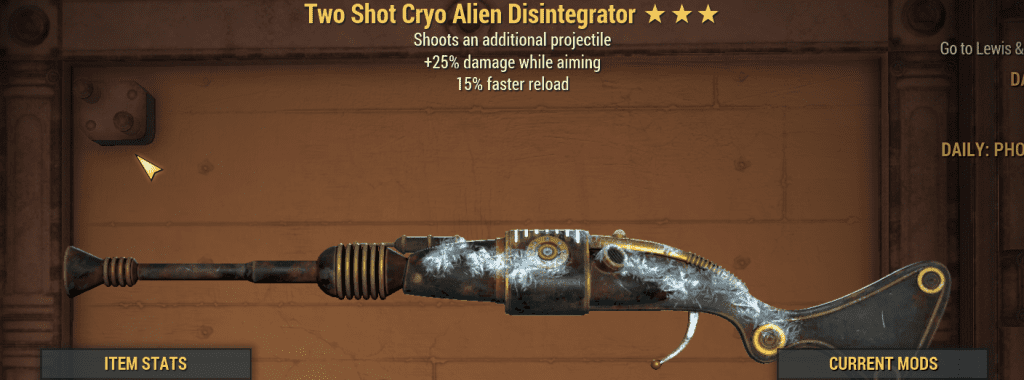 Black and Gold Alien Disintegrator - Fallout 76 Mod download